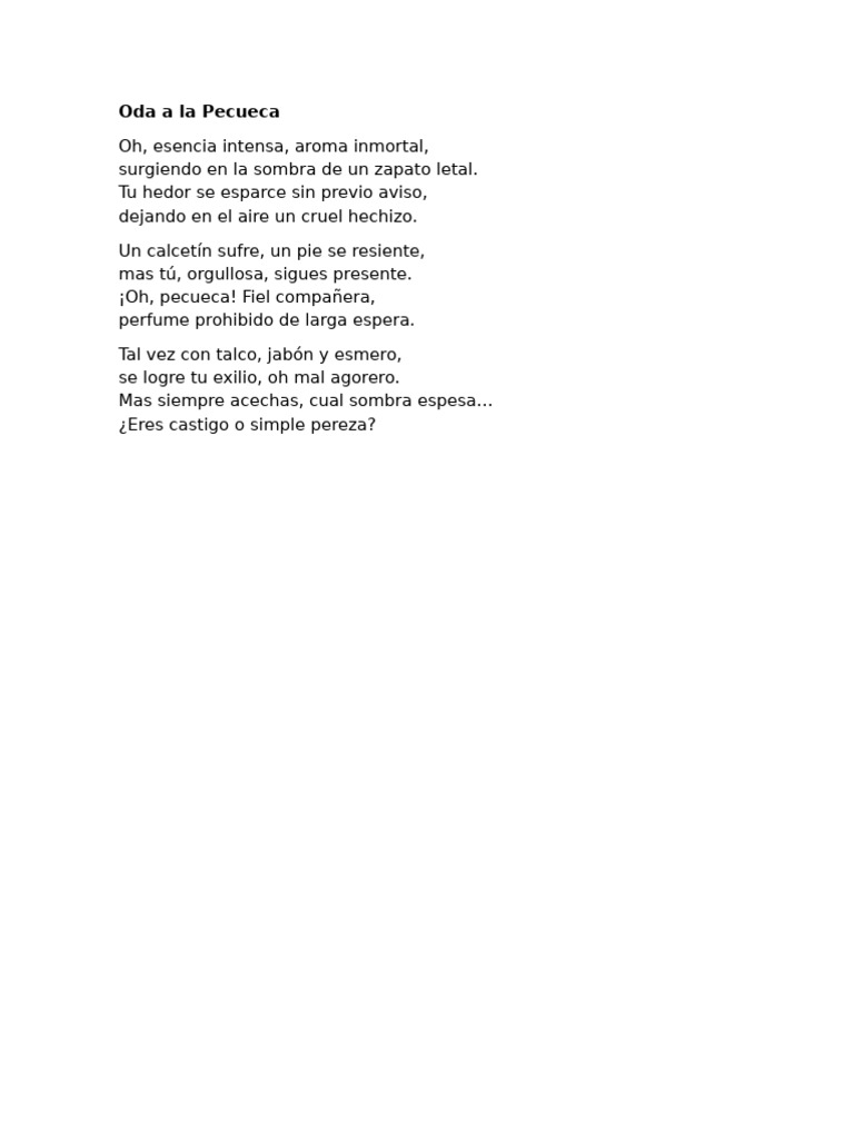 Oda A La Pecueca | PDF