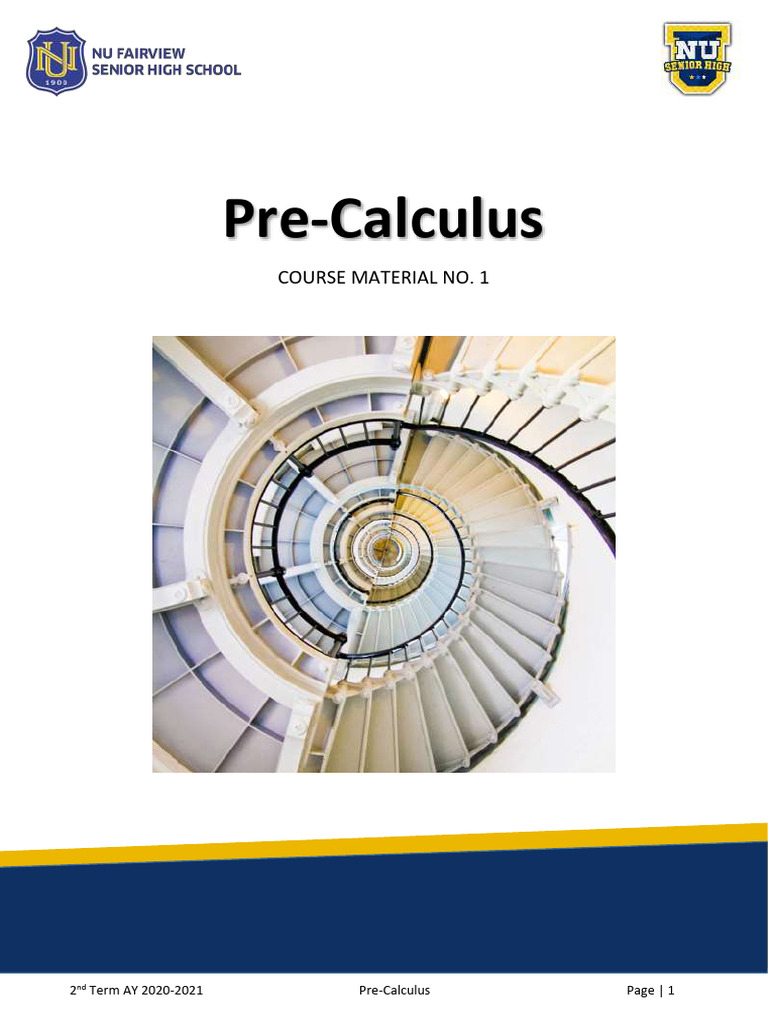 Course-Material-1-Pre-calculus-Conic-Sections-Part-I-Conics-Circle-and ...