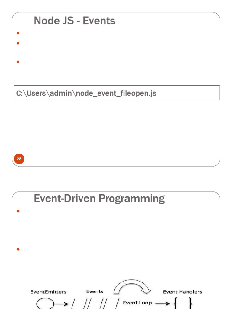 Node.js Event-Driven Programming Guide | PDF | Computing | Computer ...