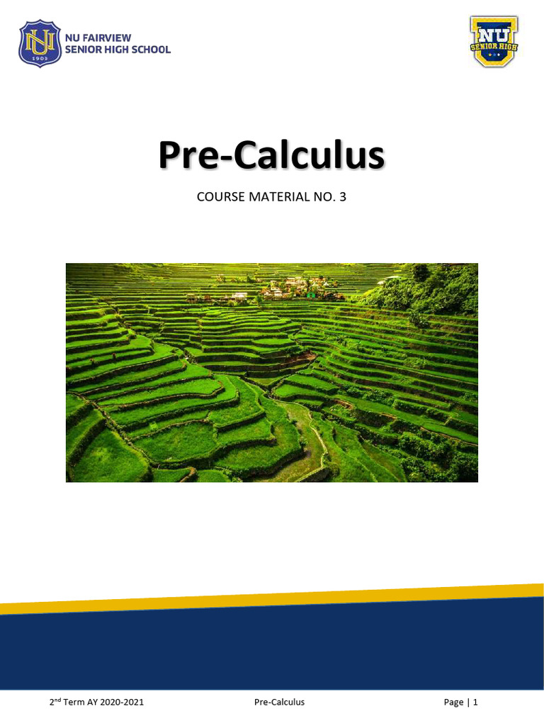 Course Material 3 Pre Calculus Sequence and Series | PDF | Numbers | Sequence