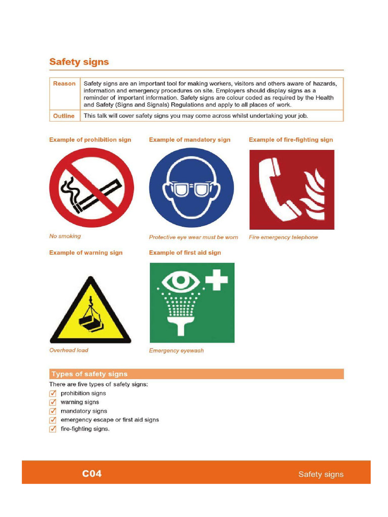 Safety Signs | PDF