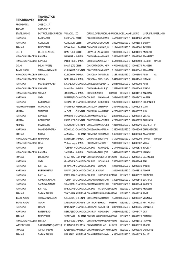 Bca Wise Consolidated Transaction Report 03182025-5929705 | PDF | Punjab