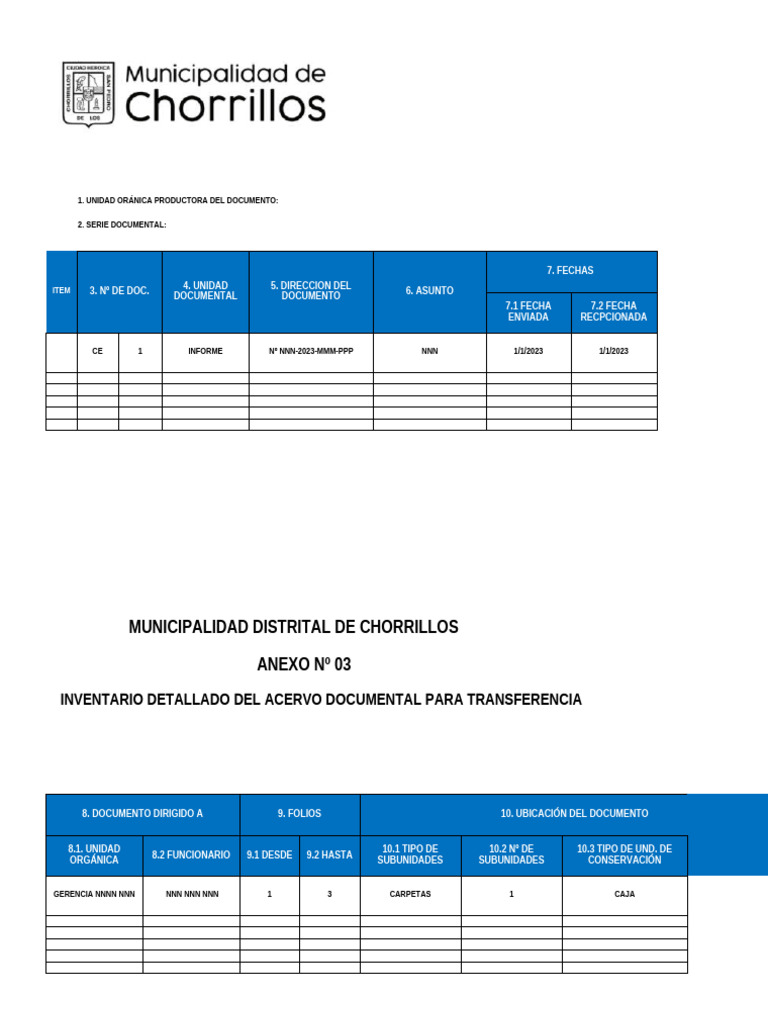 Formato de Acervo Documental | PDF