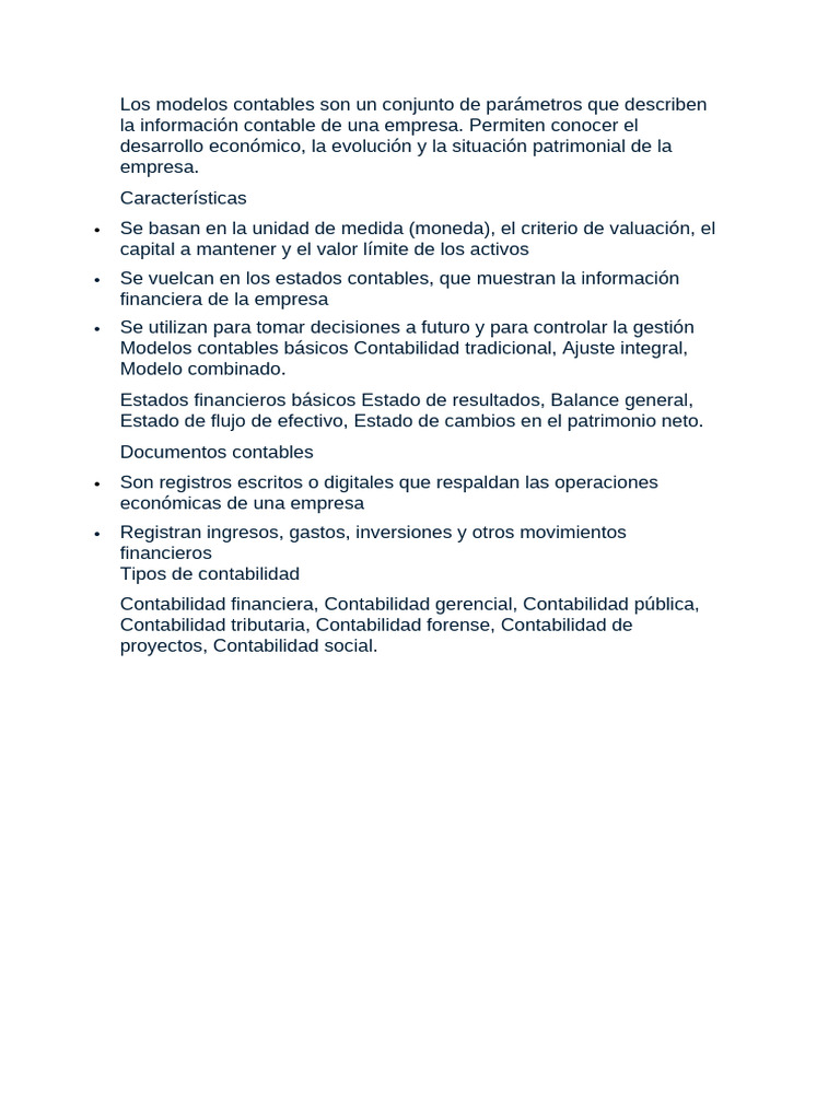 Modelos Contables - 01 | PDF