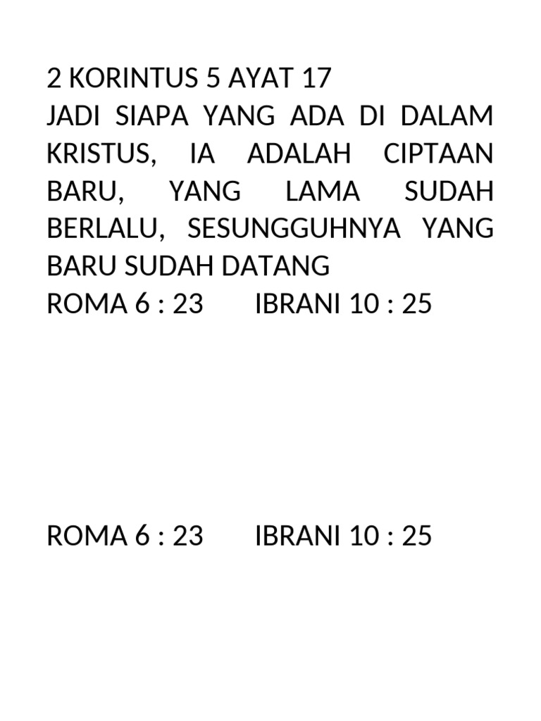 Menyusun Ayat Firman Tuhan | PDF