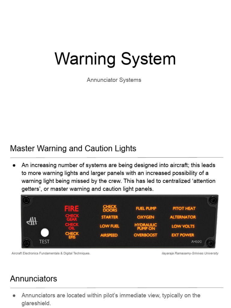 AEF DT - Master Warning System | PDF | Takeoff | Landing Gear