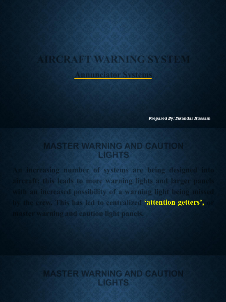 Master Warning and Caution Systems | PDF | Transport | Aviation