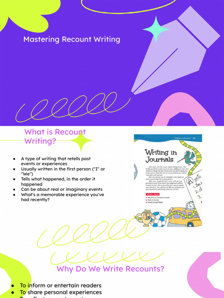 Mastering Recount Writing Presentations | PDF | Linguistics | Human ...