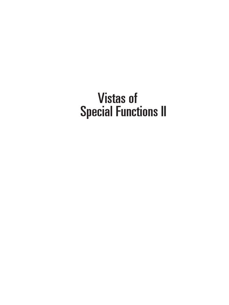 Vistas of Special Functions II | PDF | Trigonometric Functions | Number ...