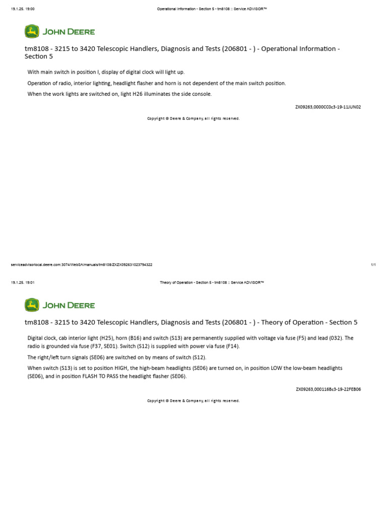 05 15E - Section 5 Radio, Cab Interior Lighting and Horn | PDF ...