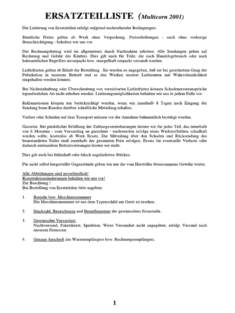 ET-Liste Multicorn 2001 de | PDF