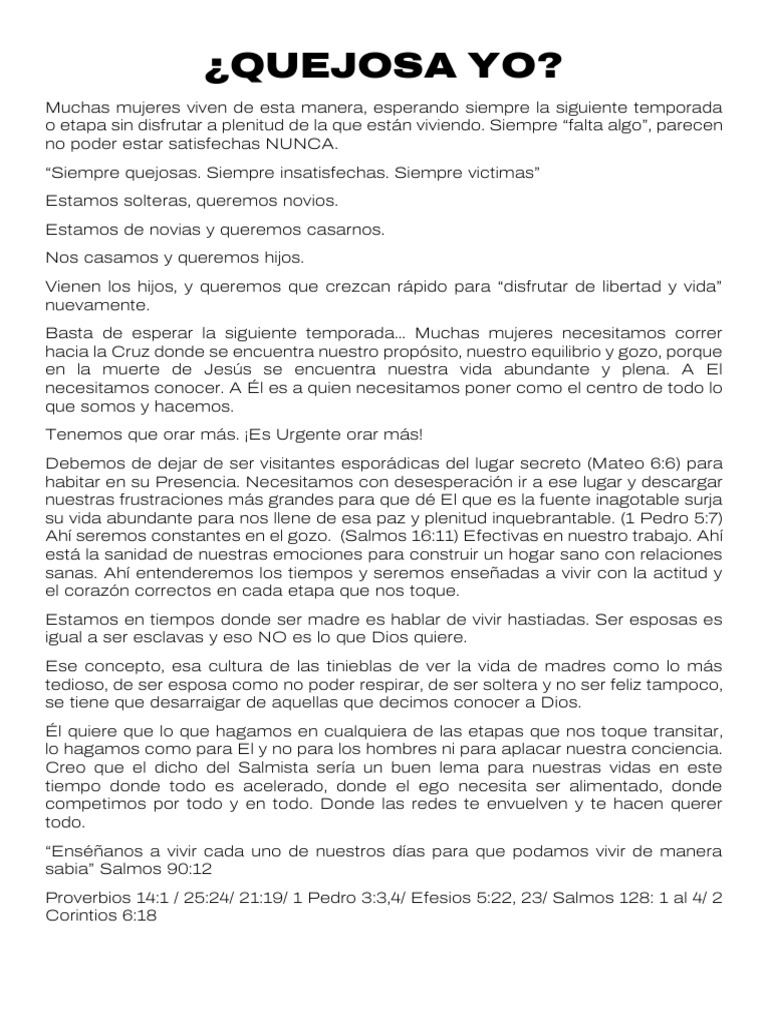 Quejosa Yo | PDF