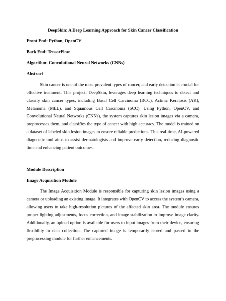 DeepSkin A Deep Learning Approach For Skin Cancer Classification Opencv ...
