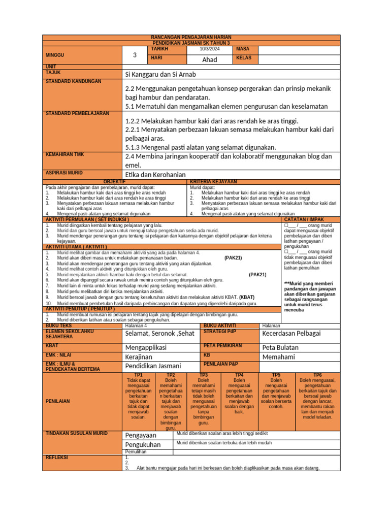 M3 RPH PJ THN 3 | PDF