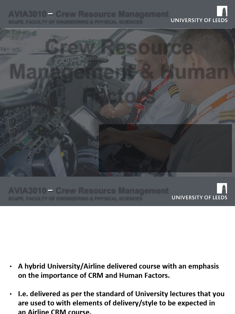Crew Resource Management Overview | PDF | Aviation | Aircraft