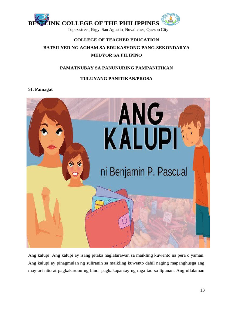 Khyla-Ang Kalupi | PDF