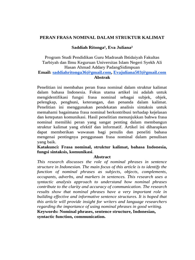 Saddiah Ritonga Jurnal | PDF