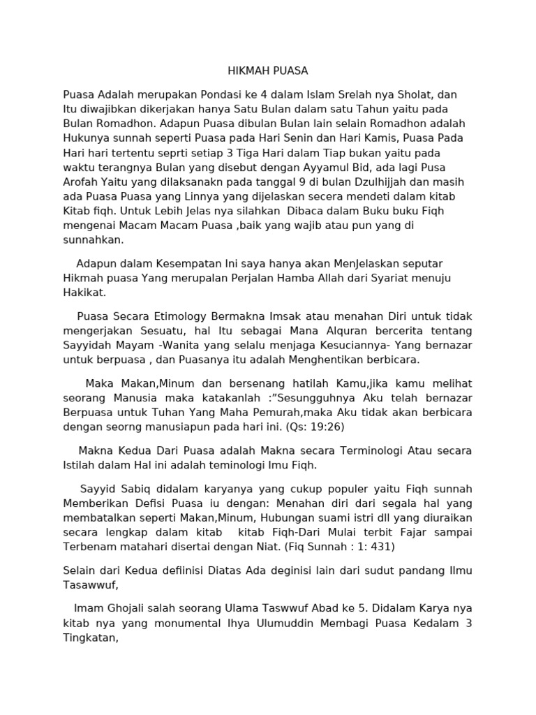 Hikmah Puasa | PDF