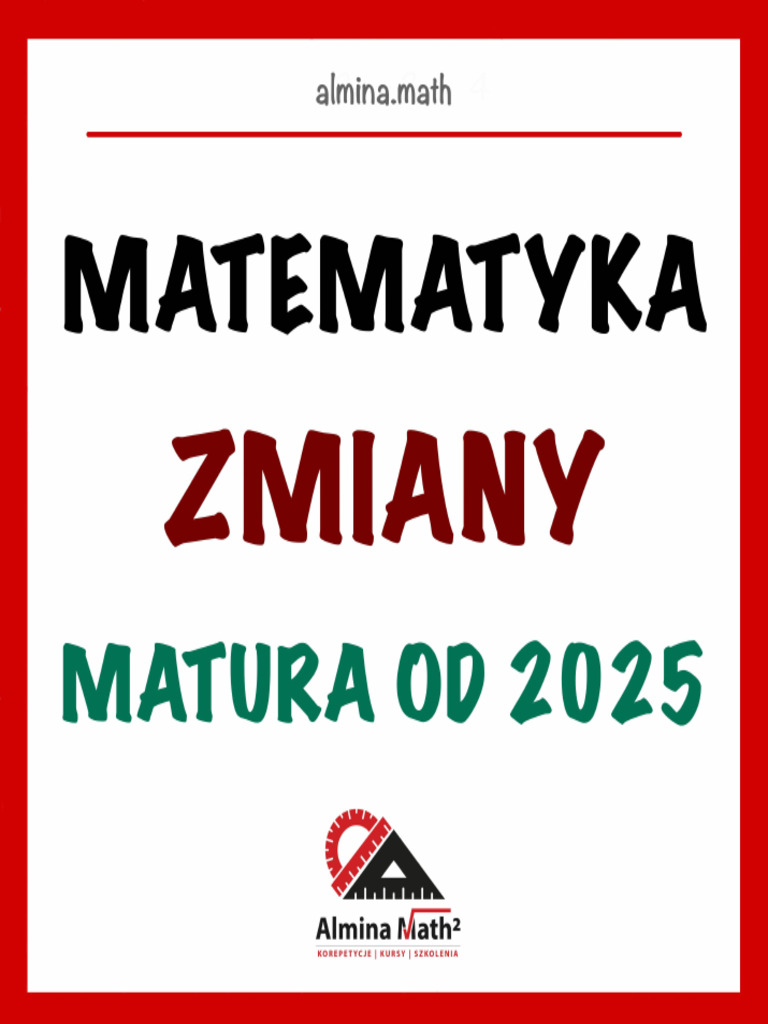 Matura Z Matematyki Zmiany Od 2025 Roku Pdf