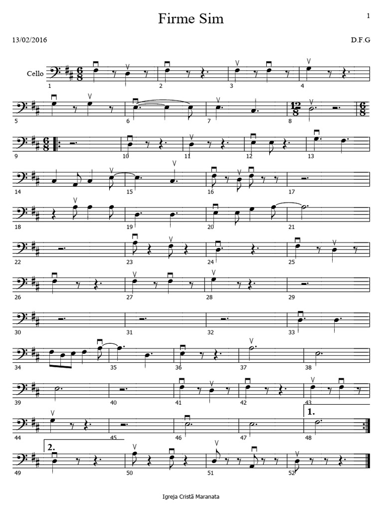 Firme Sim - Cello | PDF