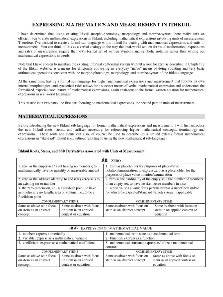 Ithkuil Math and Measurement | PDF | Trigonometric Functions ...
