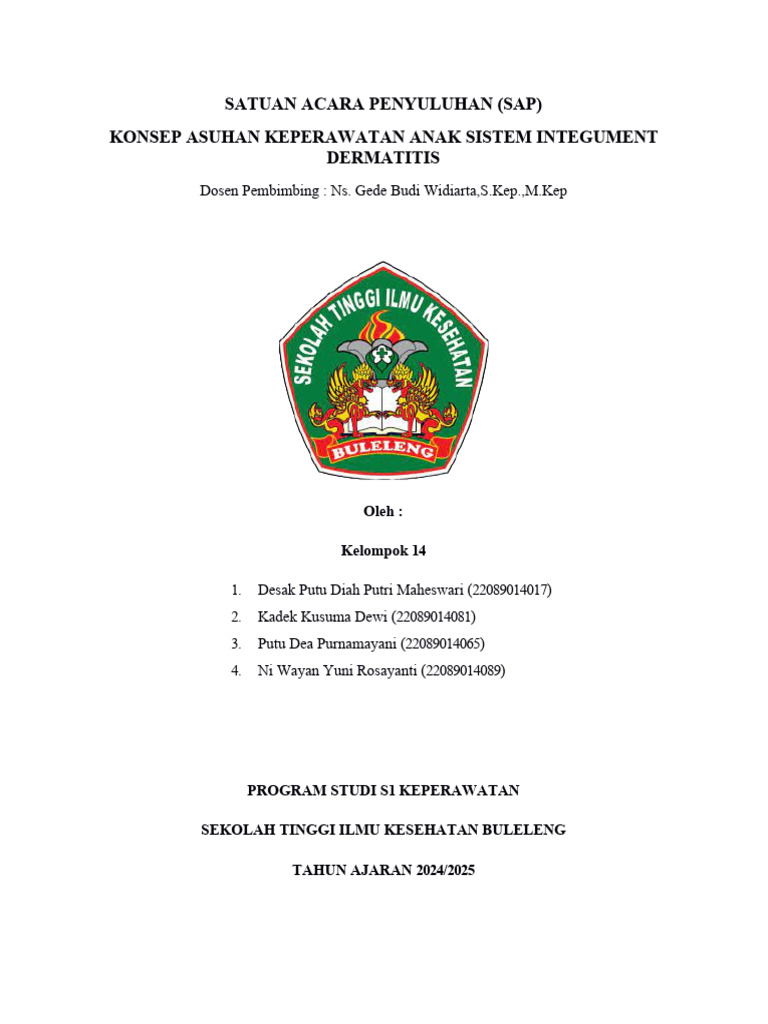 SAP Dermatitis - KLP 14 | PDF