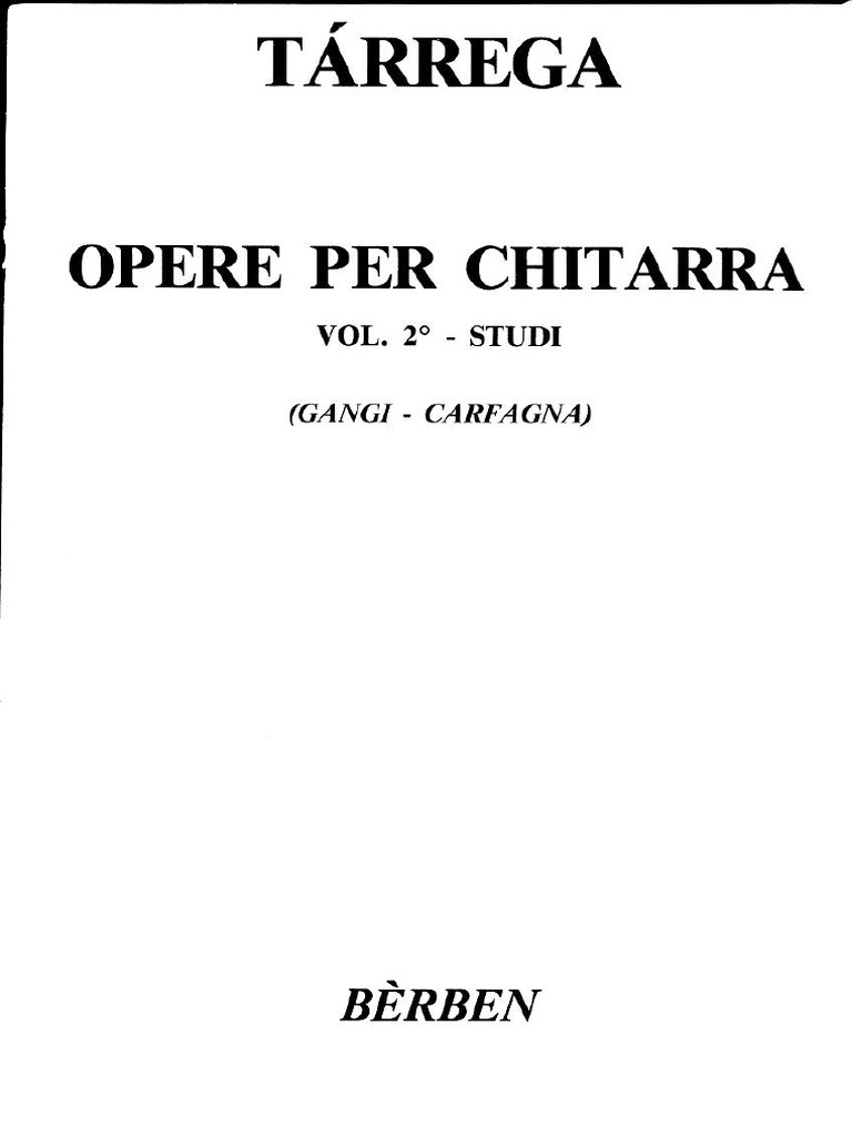 Tarrega - Integral - Vol.2(4) - Studies | PDF