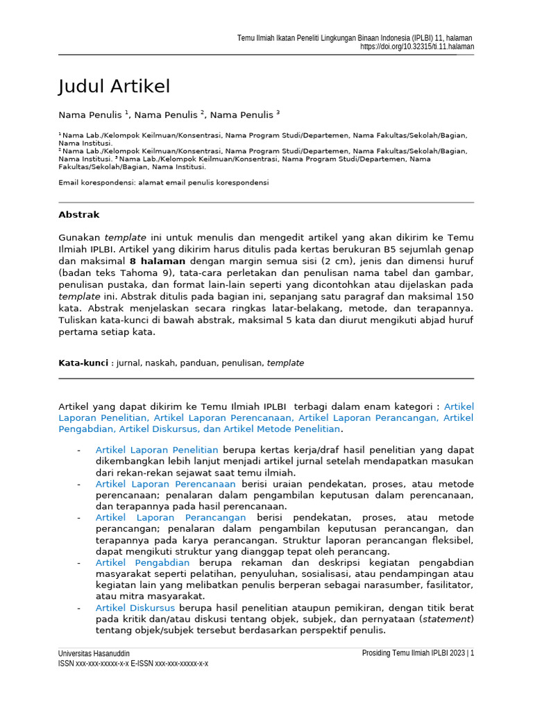 06 Template Temu Ilmiah IPLBI 2023 Metode Penelitian | PDF