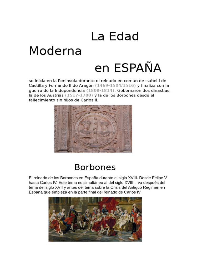 La Edad Moderna | PDF