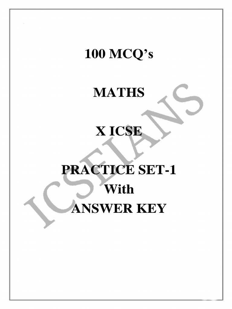 Icse MCQ | PDF