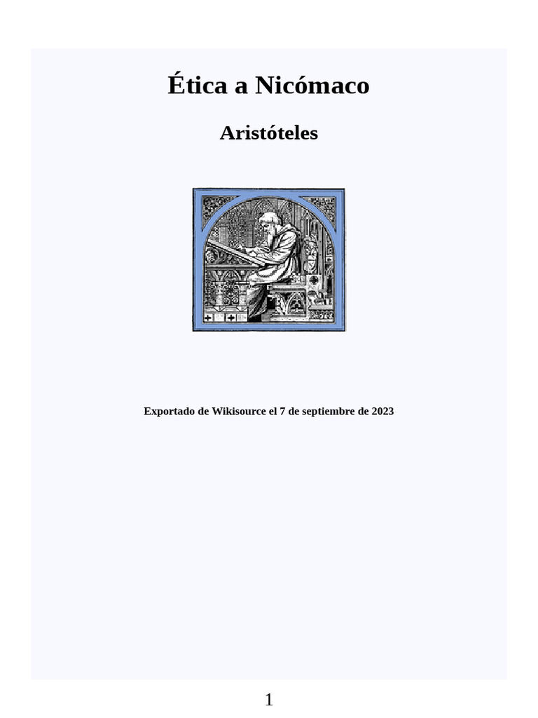Ética A Nicómaco Libro 0 | PDF | Virtud | Aristóteles