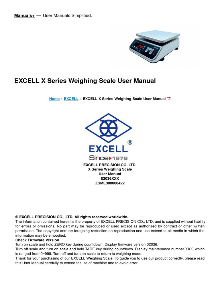 X Series Weighing Scale Manual | PDF | Alternating Current | Light ...