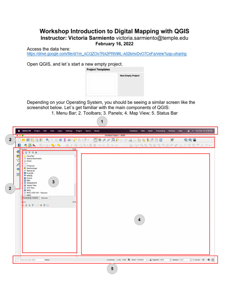 Tutorial_Workshop Introduction to Digital Mapping using QGIS | PDF | Software | Computing
