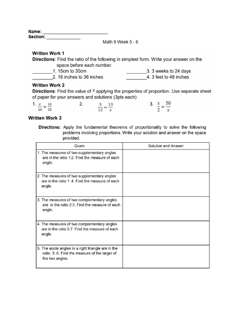 Q3 Math 9 Week 5 6 | PDF