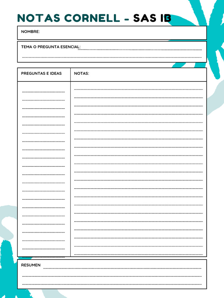 Formato Notas Cornell Sas - Impresa | PDF