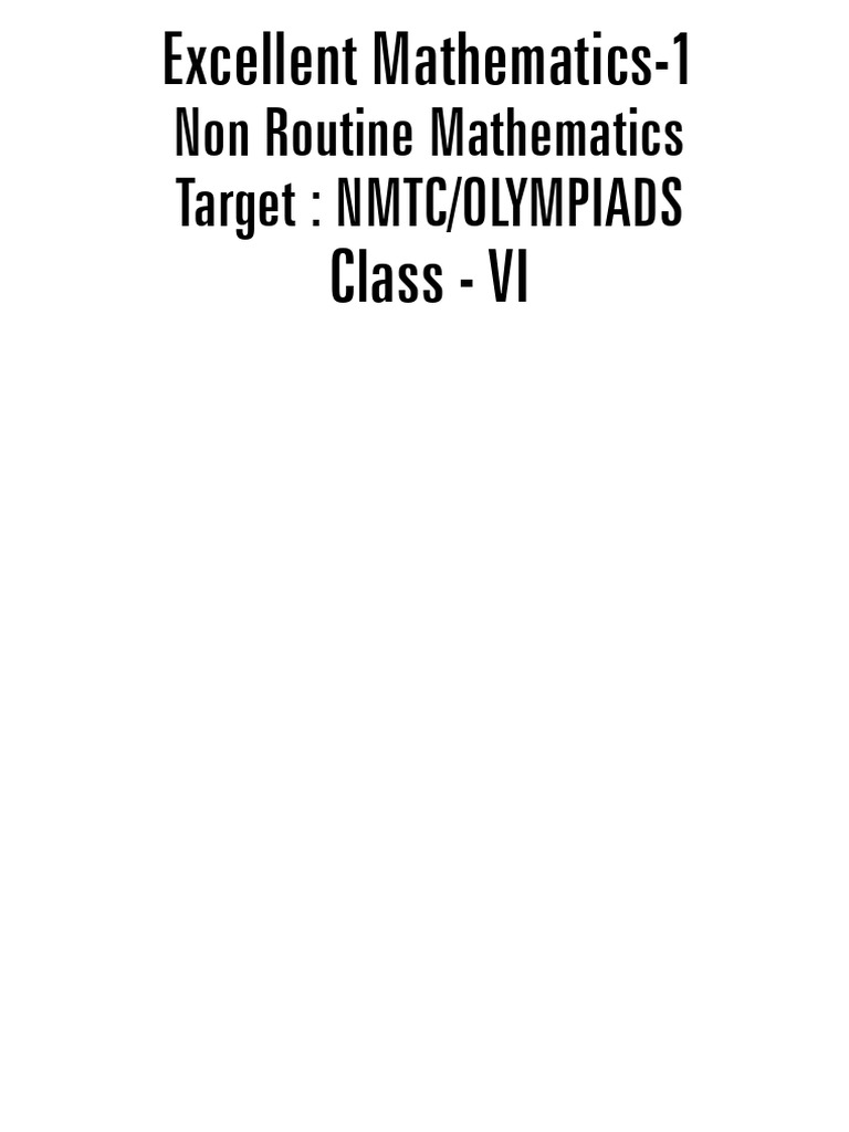 NMTC VI | PDF | Numbers | Multiplication