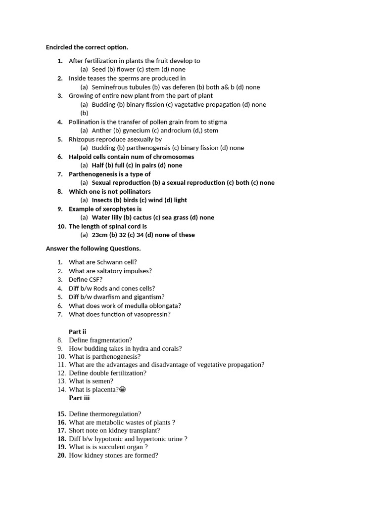 10th Bio Chap 2-3-5 | PDF