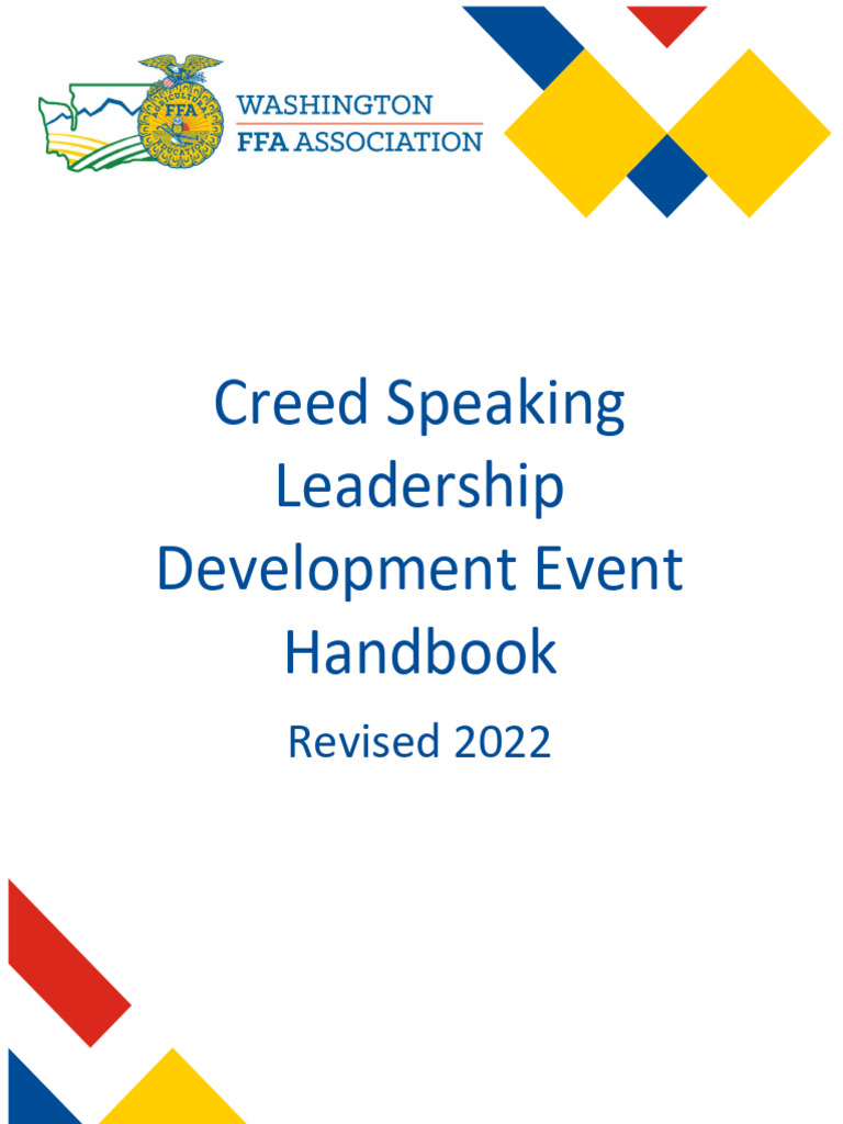 FFA Creed Speaking Event Guidelines | PDF | Nonverbal Communication ...