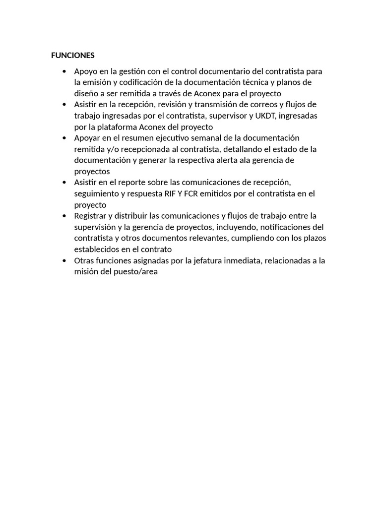 FUNCIONES CONTROL DOCUMENTARIO ADM | PDF