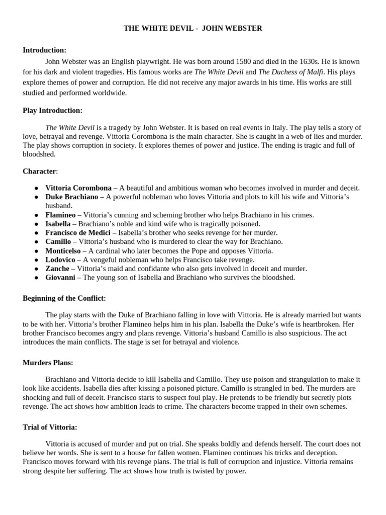 The White Devil - John Webster | PDF