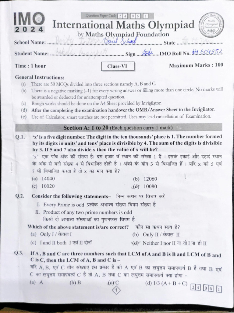 IMO Paper 12-Nov-2024 | PDF