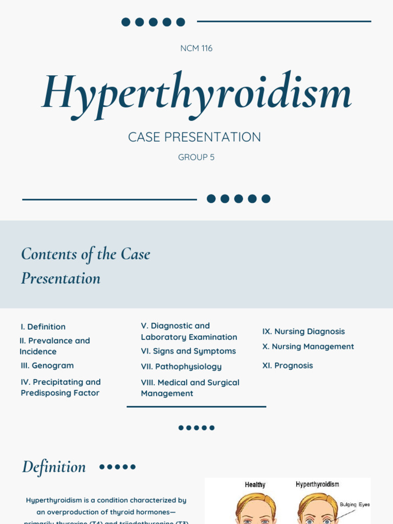 Hyperthyroidism Case Presentation | PDF | Hyperthyroidism | Thyroid