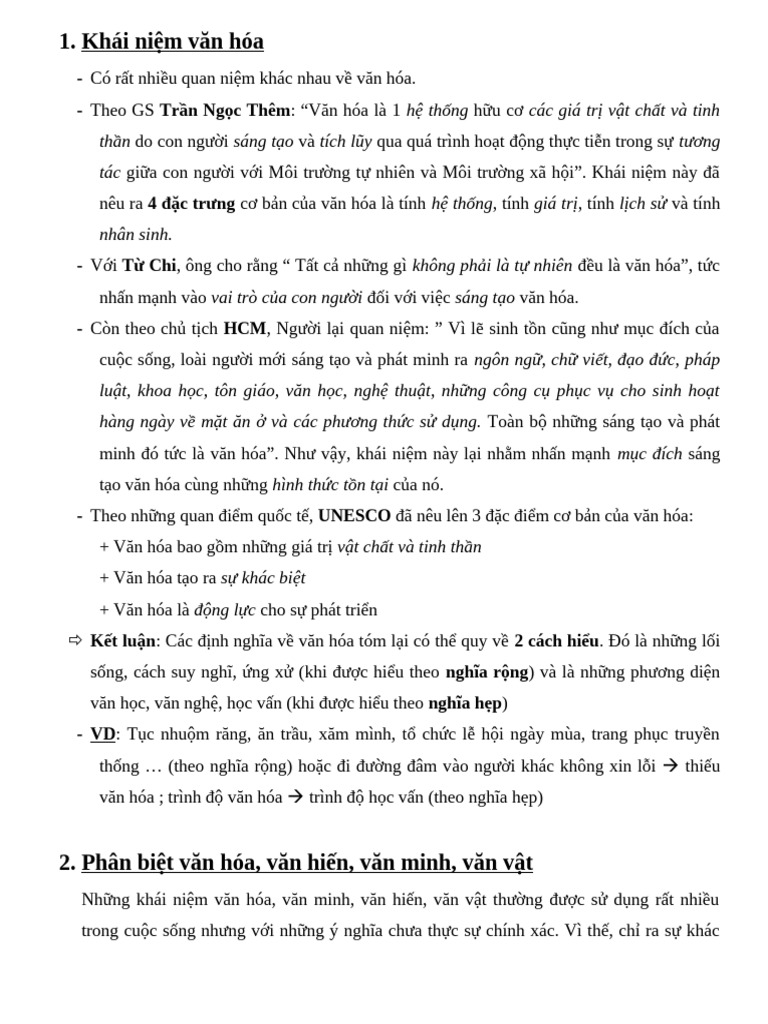 Đề Cương Cuối Kỳ CSVH | PDF