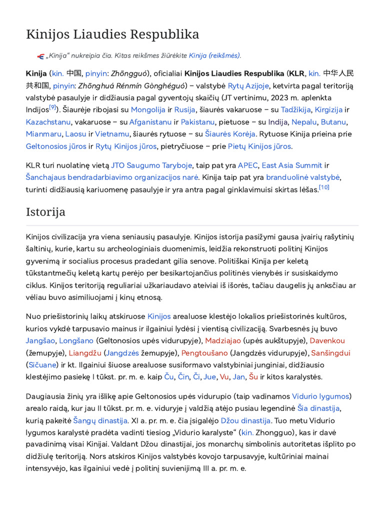 Kinijos Liaudies Respublika | PDF