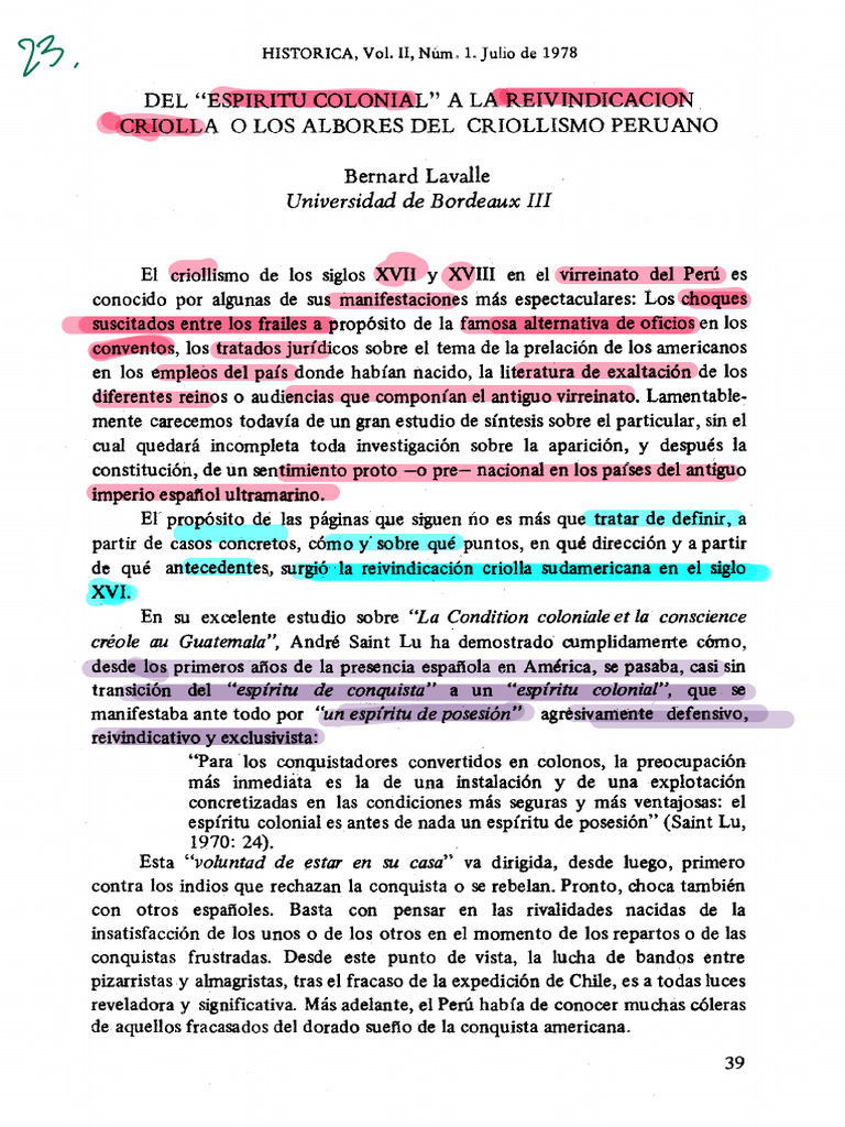 Lavall Criollismo Peruano | PDF | Nueva españa | Perú