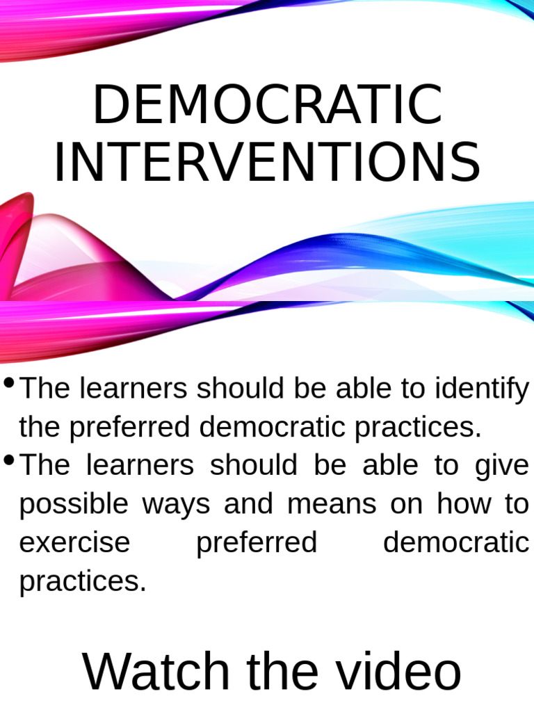 Democratic Interventions Trends 8 | PDF