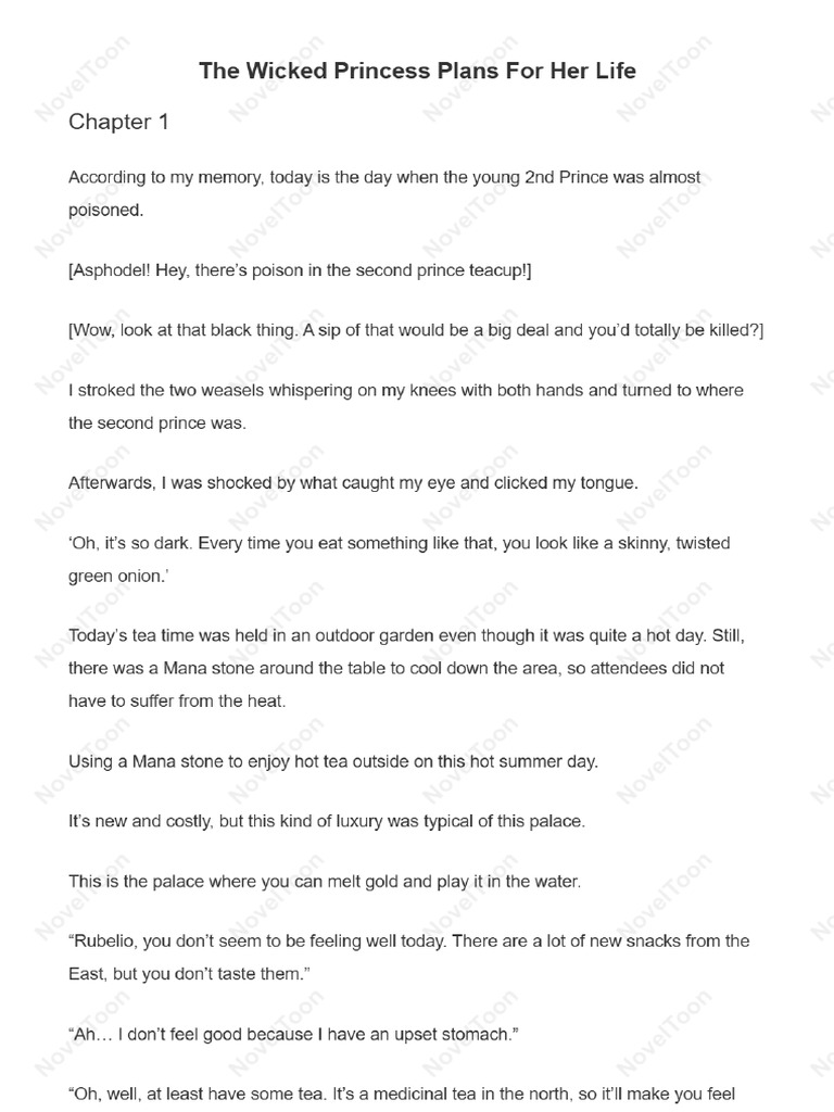 The Wicked Princess Plans For Her Life | PDF