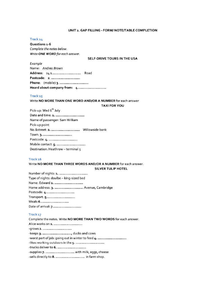 unit 2-3 listening | PDF