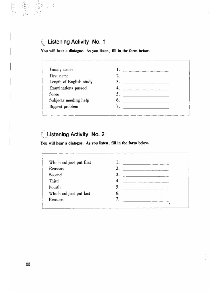 IELTS Foundation - Listening Workbook - Unit 2 | PDF