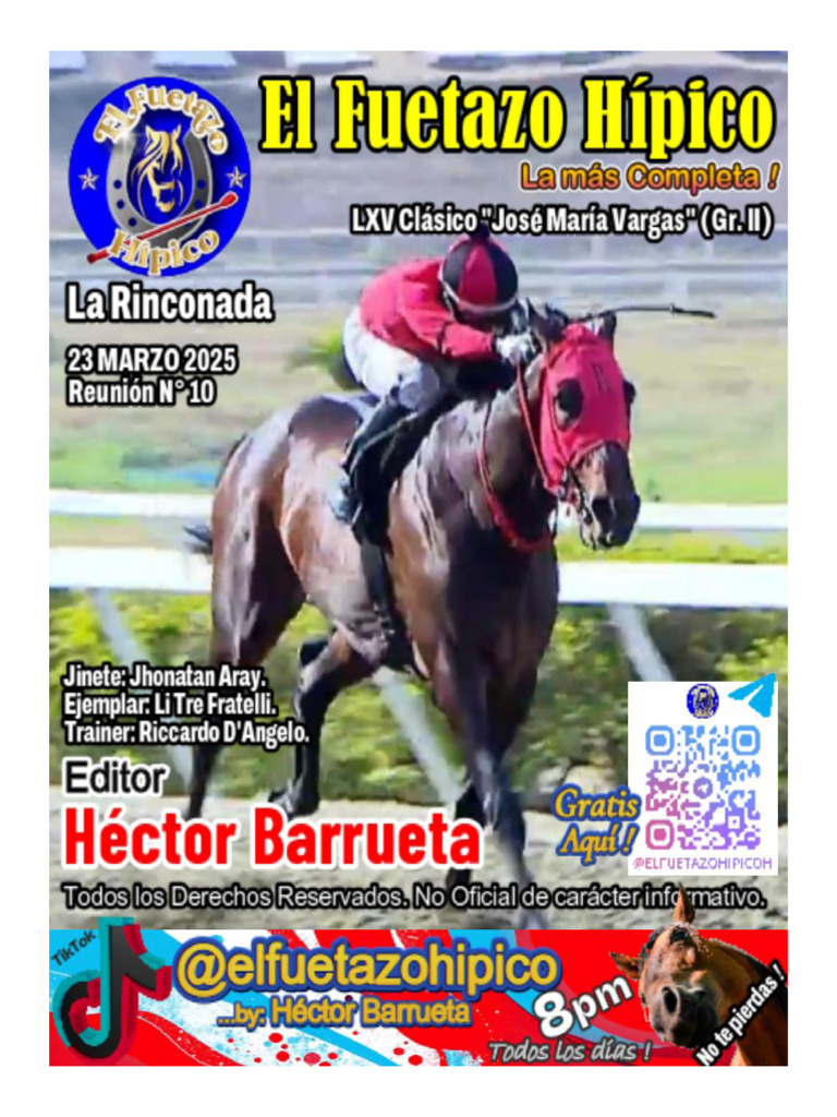 El Fuetazo Hipico LR Domingo 23 Marzo 25 | PDF